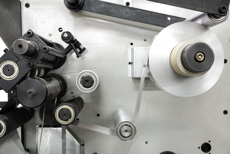 Web (rolls) Offset Press - Detail Stock Image - Image of journal, page ...