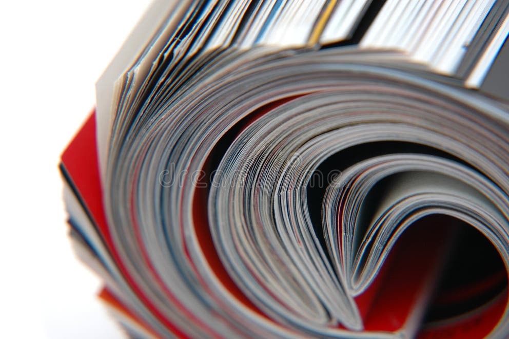 Roll of Magazine Closeup stock photo. Image of journalism - 861832
