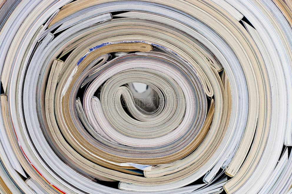 Roll of magazines stock photo. Image of education, folded - 18511614