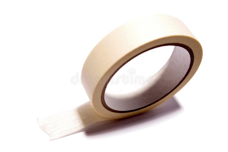Roll of masking tape stock image. Image of isolated, white - 5680555