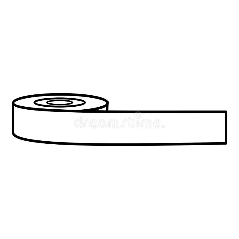 Roll of Material Icon, Outline Style Stock Vector - Illustration of ...