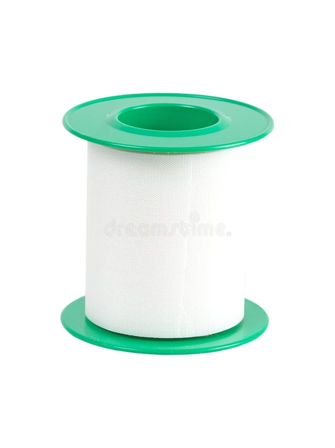 Roll of Medical Sticking Plaster on White Stock Image - Image of ...
