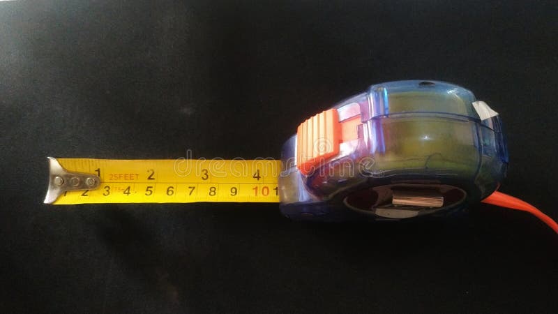 Roll Meter on Black Background, Carpentry, Measuring Tools, Nobody ...