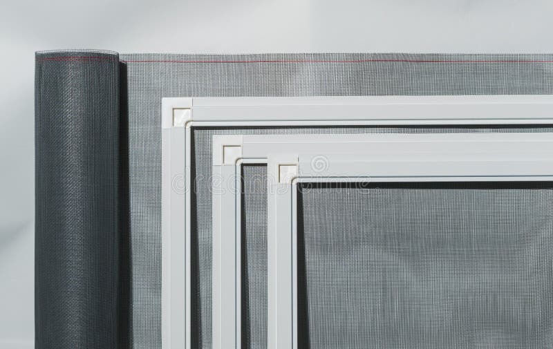 A Roll of Mosquito Net and a Frame for it Stock Image - Image of shade ...