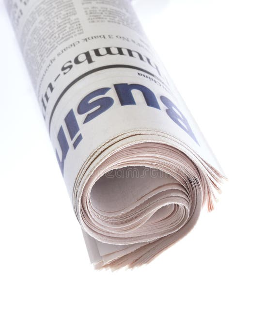 Roll of Newspaper stock image. Image of business, material - 1226755