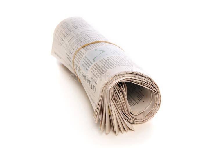 Roll of Newspaper stock photo. Image of folded, business - 15076406