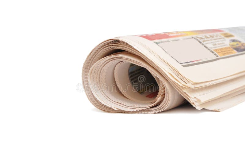 Roll of Newspaper stock photo. Image of folded, business - 15076406