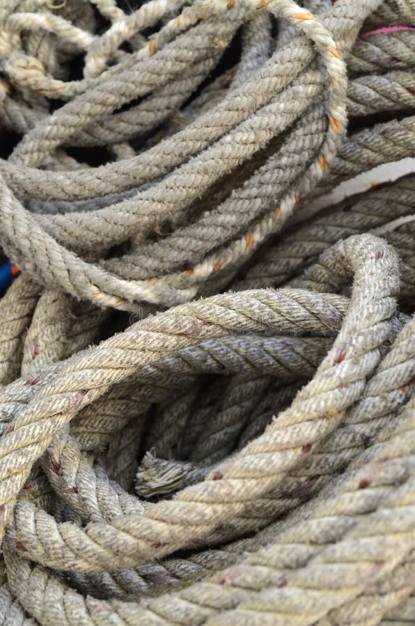 Roll of Old Rope stock image. Image of ocean, rope, marine - 69476839