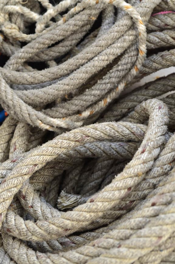 Roll of Old Rope stock image. Image of ocean, rope, marine - 69476839