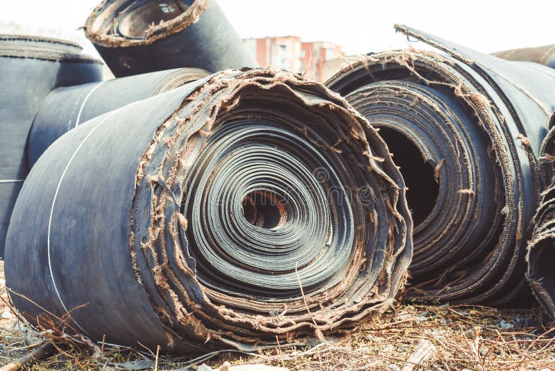 A roll of old rubber stock image. Image of equipment - 115699843