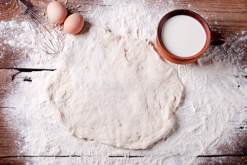 Roll out dough on table stock image. Image of dough, fragrant - 68570559