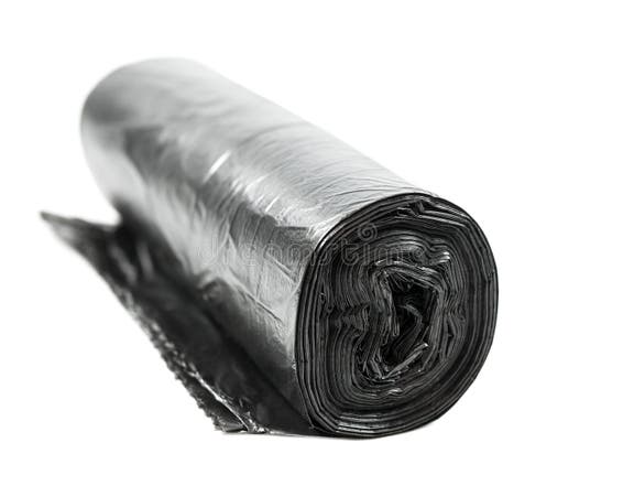 A Roll Packages for Garbage. Stock Image - Image of closeup, black ...