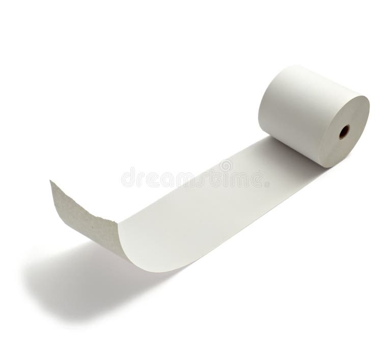 Roll of Paper Accounting Office Business Stock Image - Image of empty ...