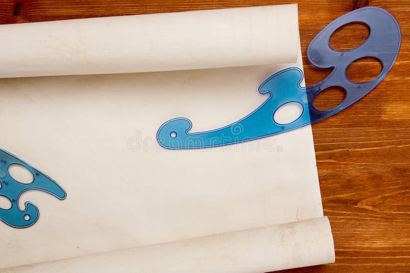 Roll of paper drawings stock photo. Image of drawdown - 74080190