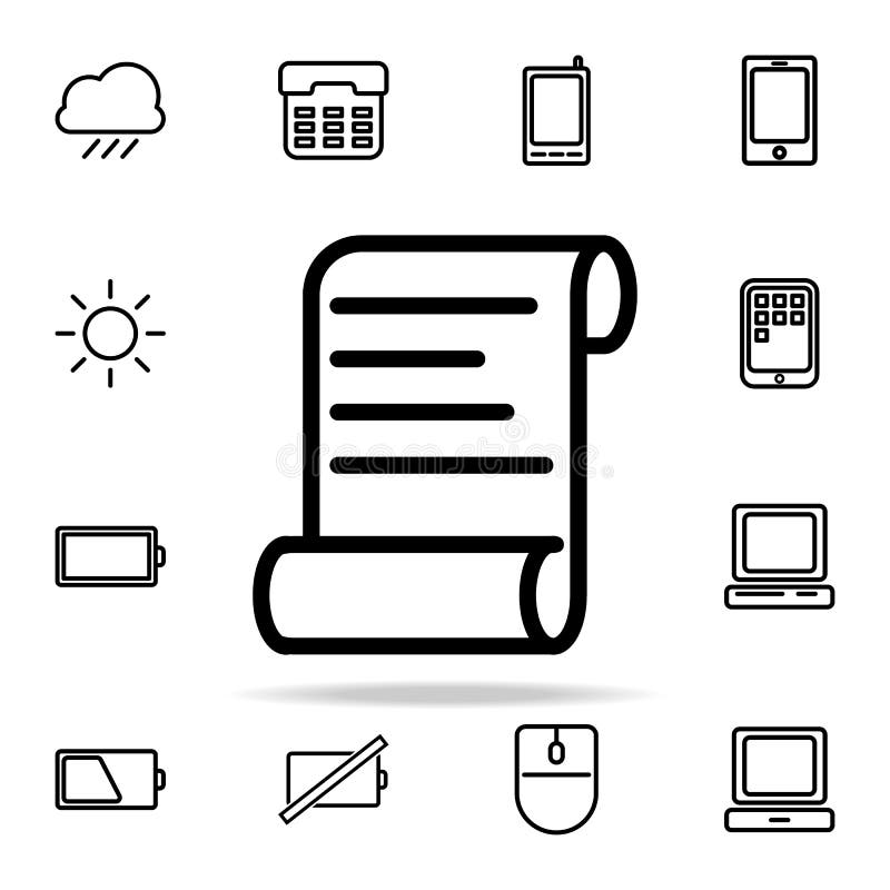 Old Paper Scroll stock illustration. Illustration of manuscript - 1335799