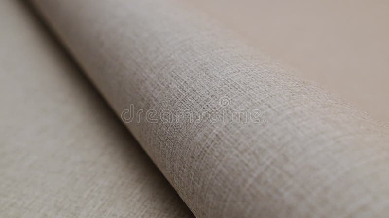 Roll of Paper Wallpaper on the Wall with Texture, Camera Movement ...