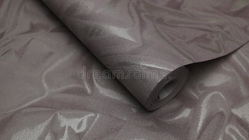 Roll of Paper Wallpaper on the Wall with Texture, Camera Movement ...