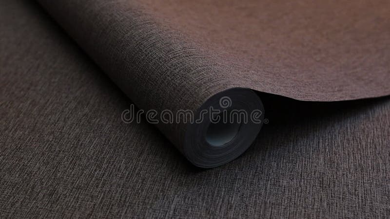 Roll of Paper Wallpaper on the Wall with Texture, Camera Movement ...