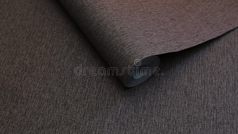 Roll of Paper Wallpaper on the Wall with Texture, Camera Movement ...