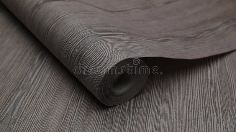 Roll of Paper Wallpaper on the Wall with Texture, Camera Movement ...