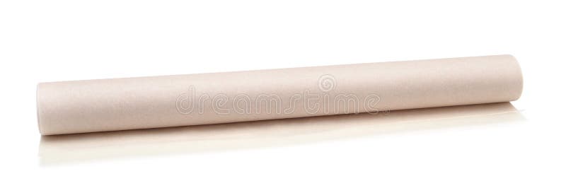 Roll of Parchment Paper for Cooking Isolated Stock Photo - Image of ...