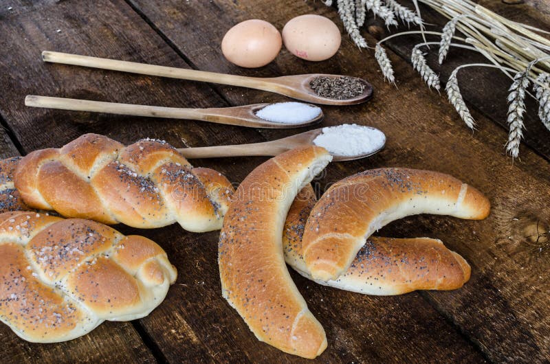 Roll, Pastry from Home Bakery Stock Image - Image of breakfast, grain ...