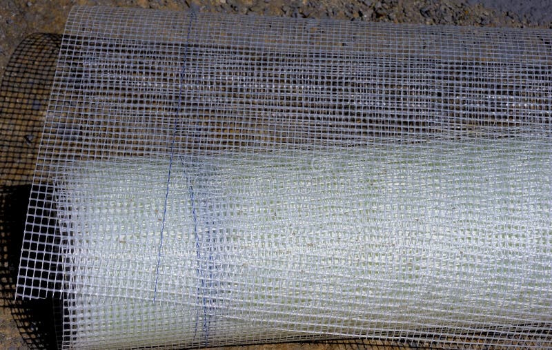 Roll Plastic Grid for Plaster Stock Photo - Image of pattern, building ...