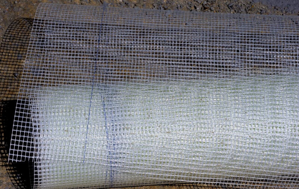 Roll Plastic Grid for Plaster Stock Photo - Image of pattern, building ...