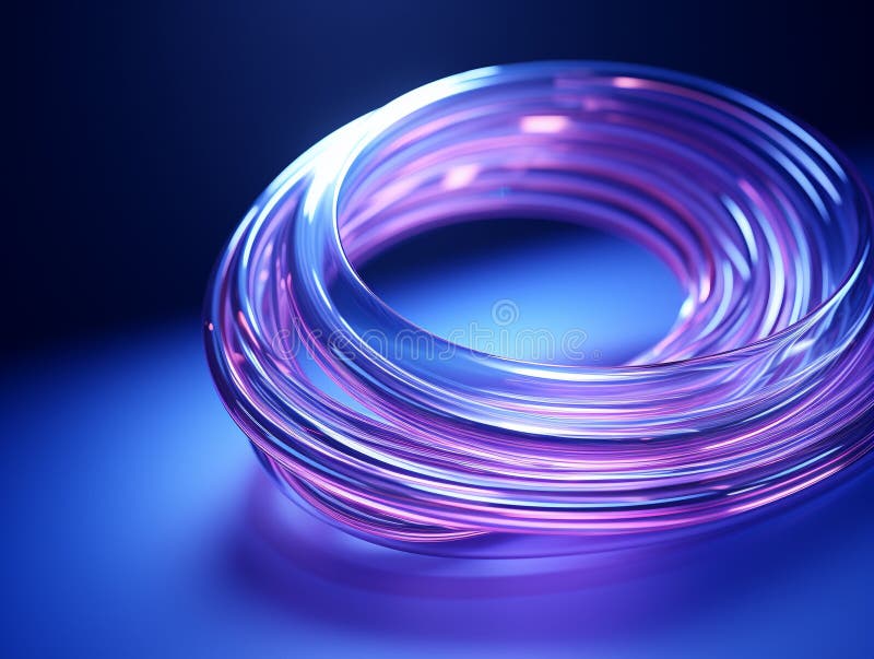A Roll of Purple Wire on Blue Light Background Generative AI Stock ...