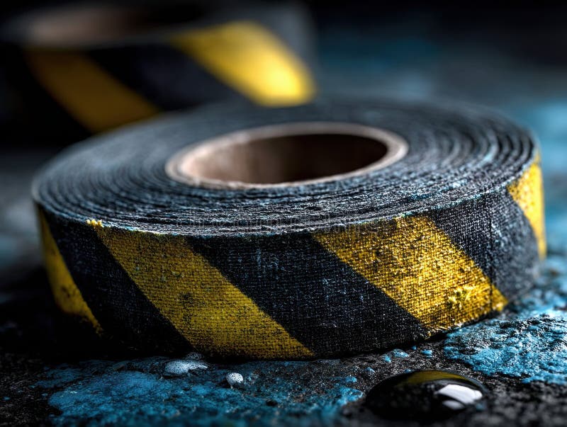 A Roll of Quarantine Tape Illustrating Safety Measures Stock Photo ...