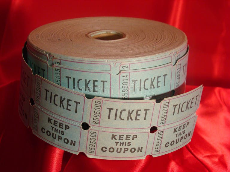 Roll of raffle tickets stock image. Image of recreational - 47751705