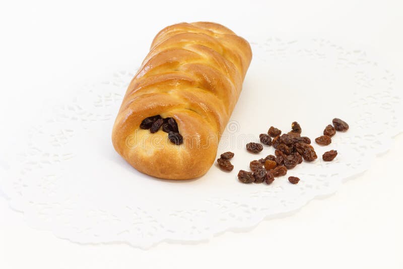 Roll with raisins stock image. Image of raisins, baking - 81315343
