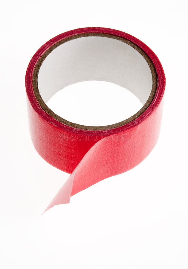 Roll of red duct tape stock photo. Image of sticky, color - 13401096