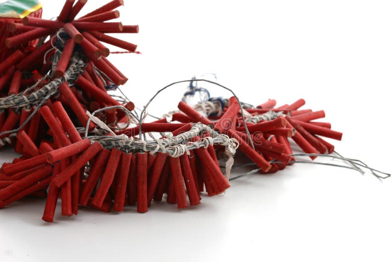 Roll of red firecrackers stock photo. Image of boom, fourth - 1336018