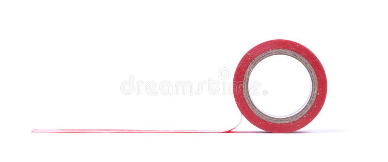 Roll of Red Insulation Tape Isolated Stock Photo - Image of isolated ...