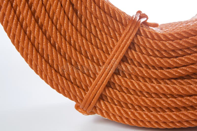 Roll of red polyester rope stock photo. Image of climb - 31096832