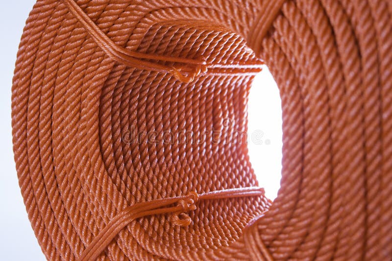 Red polyester rope stock photo. Image of cabling, anchor - 31098102