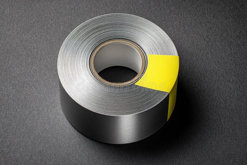 Roll of Reflective Tape on a Dark Surface for Safety and Visibility in ...