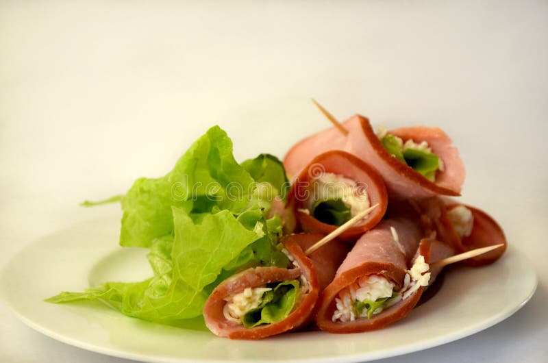 Roll stock photo. Image of salad, relet, hand, beautiful - 53428856