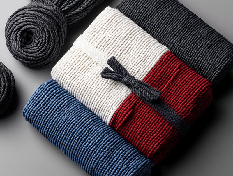 Roll Rope Red White Blue Stripe Stock Photos - Free & Royalty-Free ...