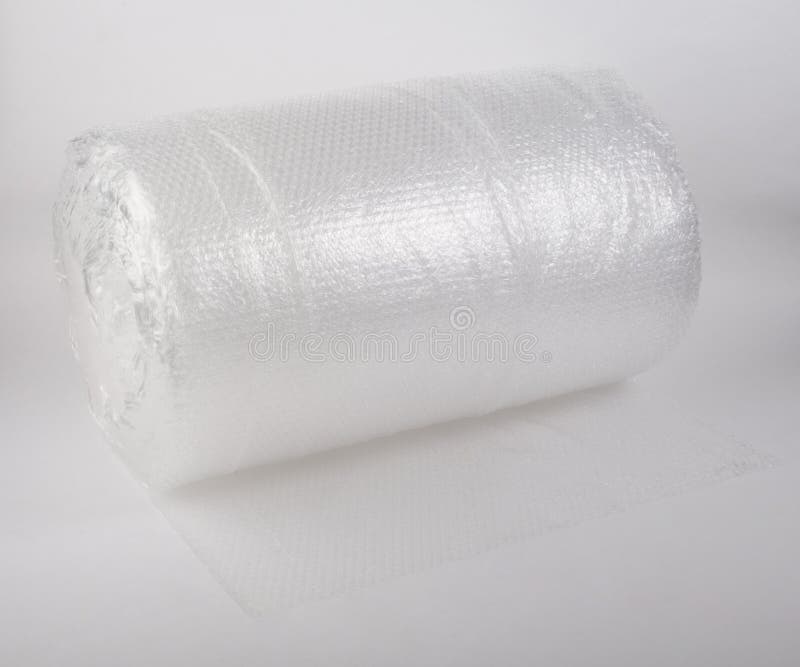 Polyethylene Air Bubble Wrapped Package Isolated on White Background ...