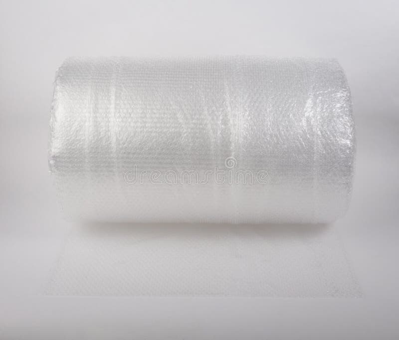 Polyethylene Air Bubble Wrapped Package Isolated on White Background ...