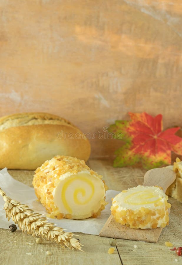 Roll of Soft Cheese stock photo. Image of healthy, flavour - 49209366