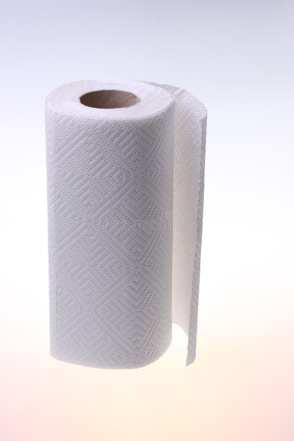 Roll of soft white paper. stock photo. Image of kitchen - 8165440
