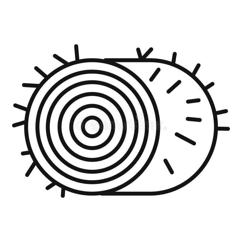 Roll Stack Nature Icon Outline Vector. Haystack Grass Food Stock ...