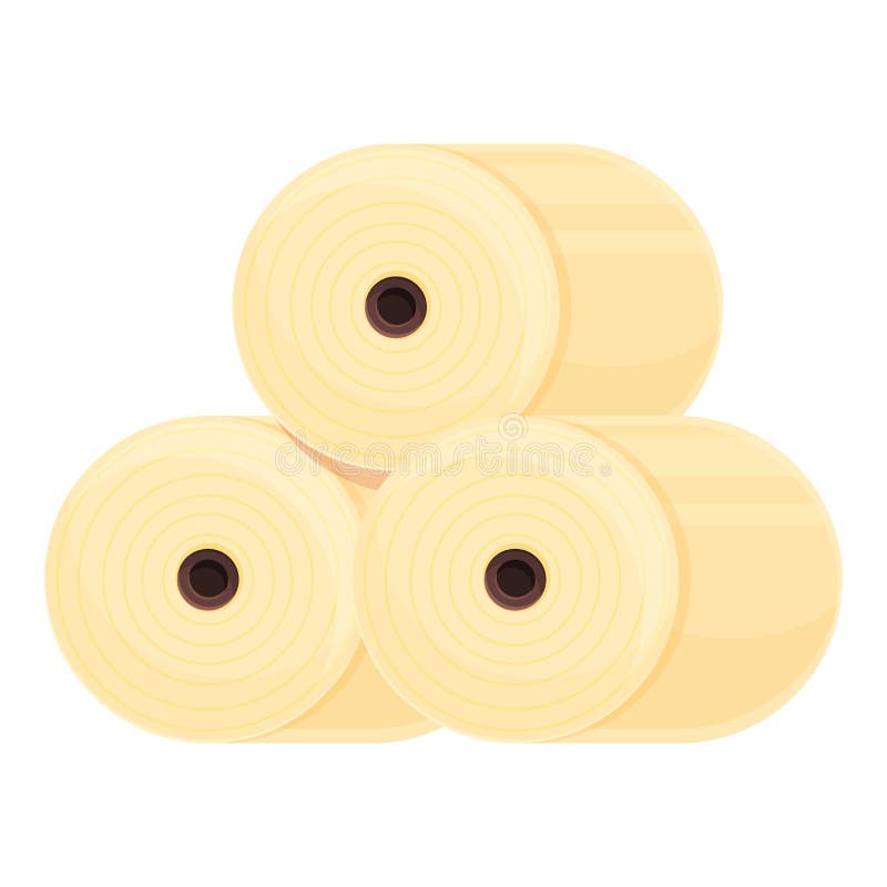 Roll Stack Paper Production Icon, Cartoon Style Stock Vector ...