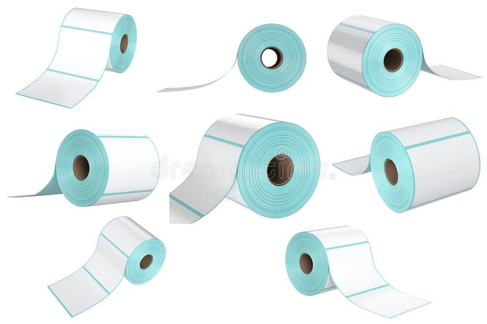 Roll stack set, close view stock illustration. Illustration of graphic ...