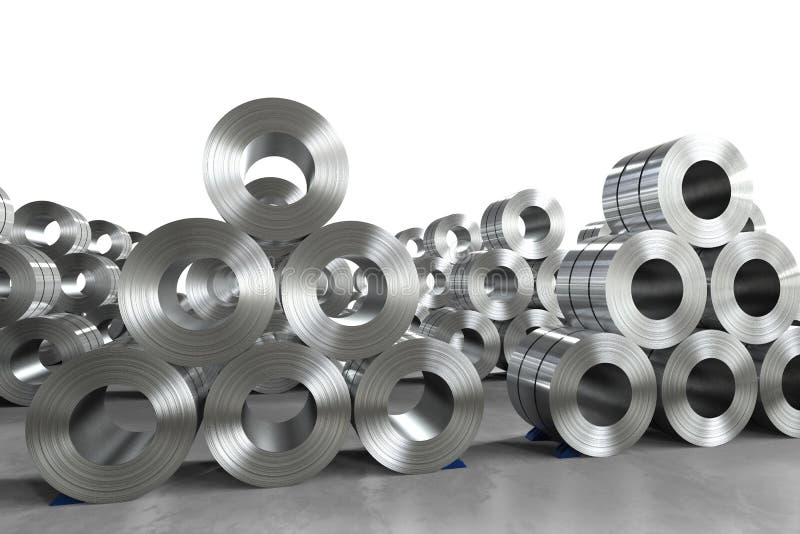 Rolls of steel sheet stock image. Image of seamless, cold - 38690137