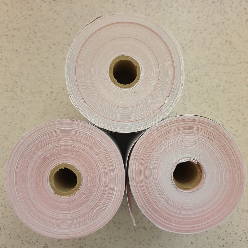 Roll struck invoice paper stock photo. Image of invoic - 210189776