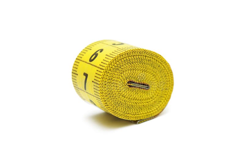 Roll of Tape Measure Isolated Stock Image - Image of fitness, inches ...